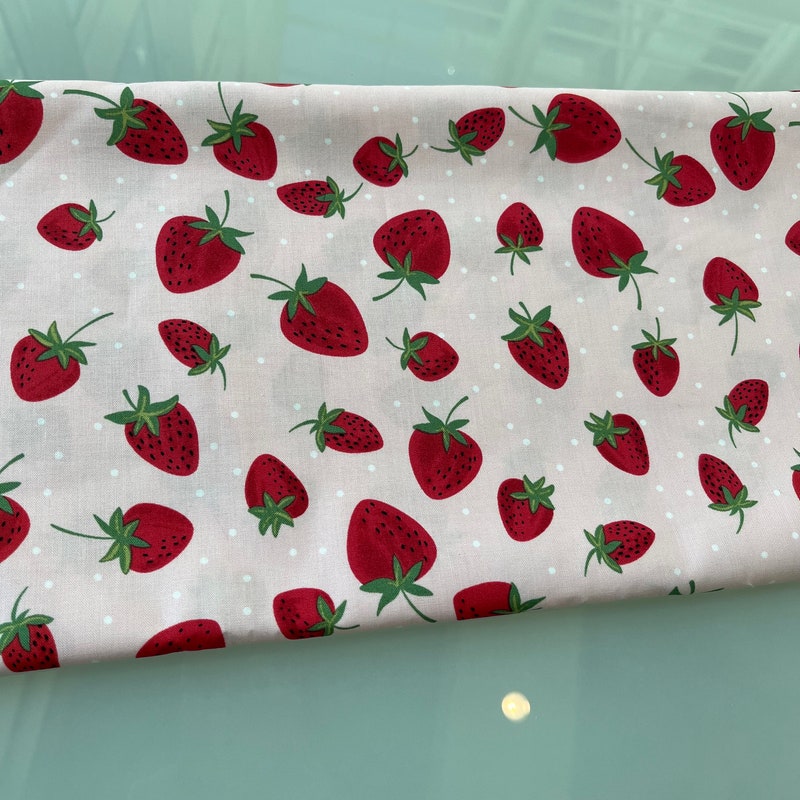 Strawberry Fabric - Etsy
