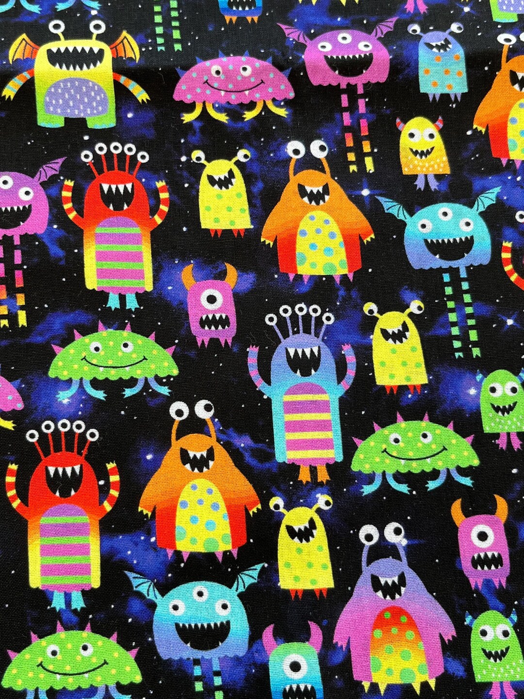 Neon Monster Fabric - Etsy