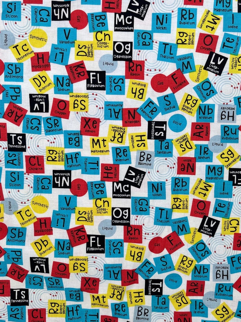 Chemistry Science Fabric - Etsy