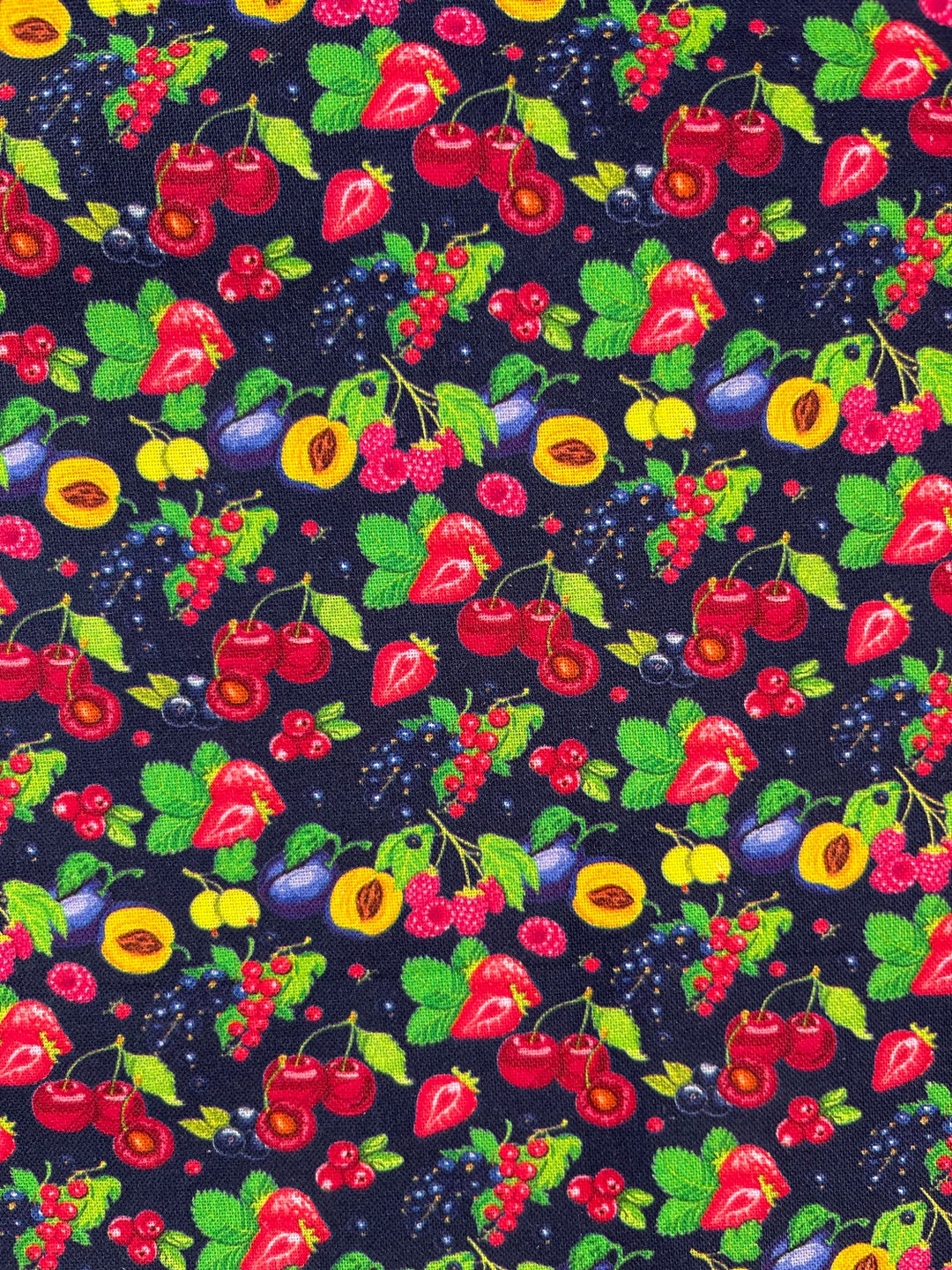 Mini Fruit Berries Fabric - Etsy