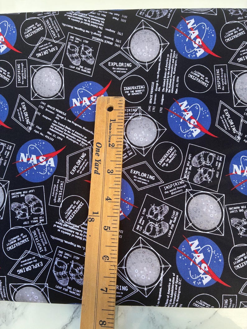Black NASA Fabric - Etsy