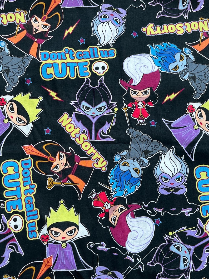Don’t Call Me Cute Disney Villain Fabric - Etsy
