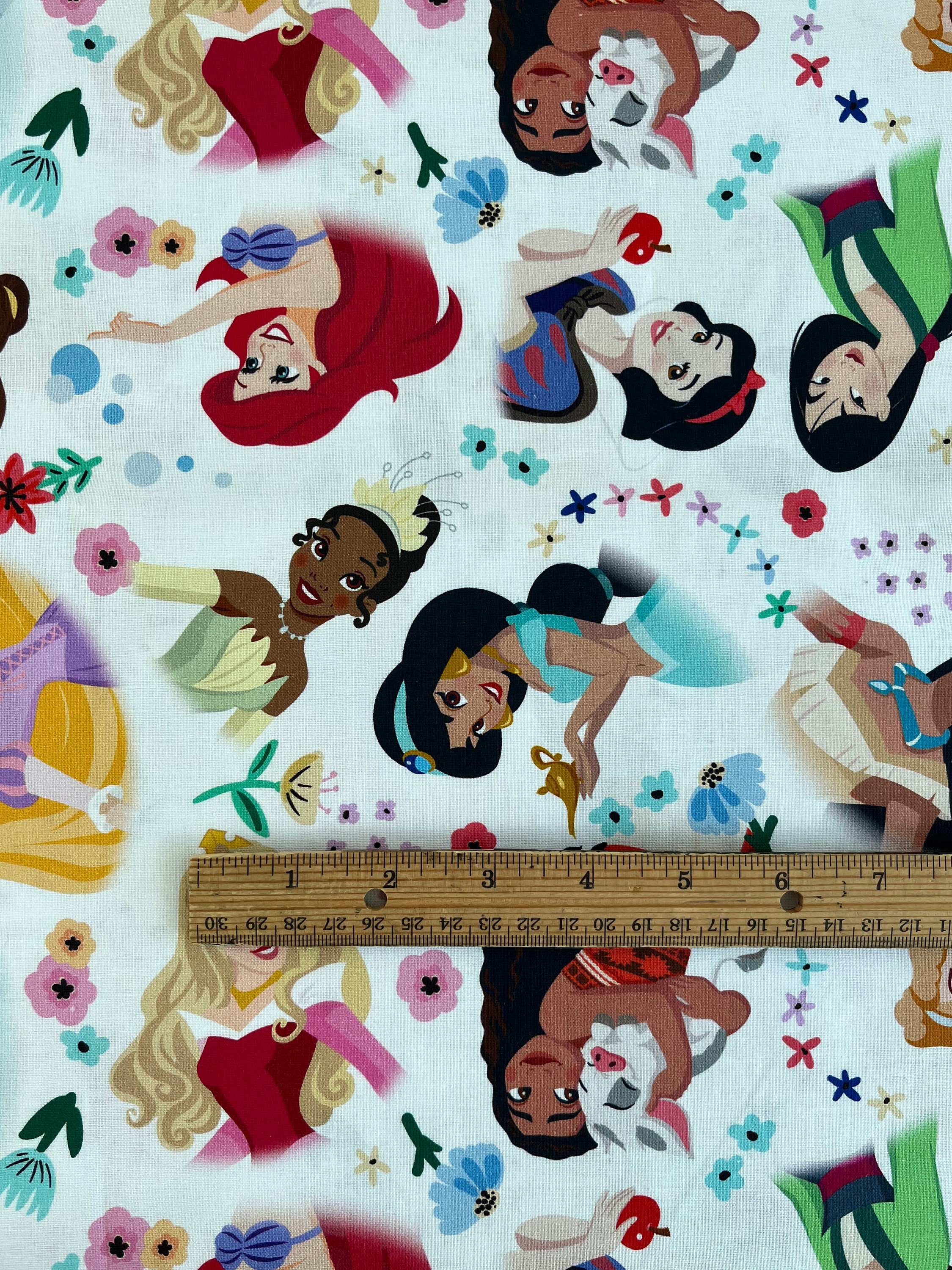 Disney Princess Fabric - Etsy