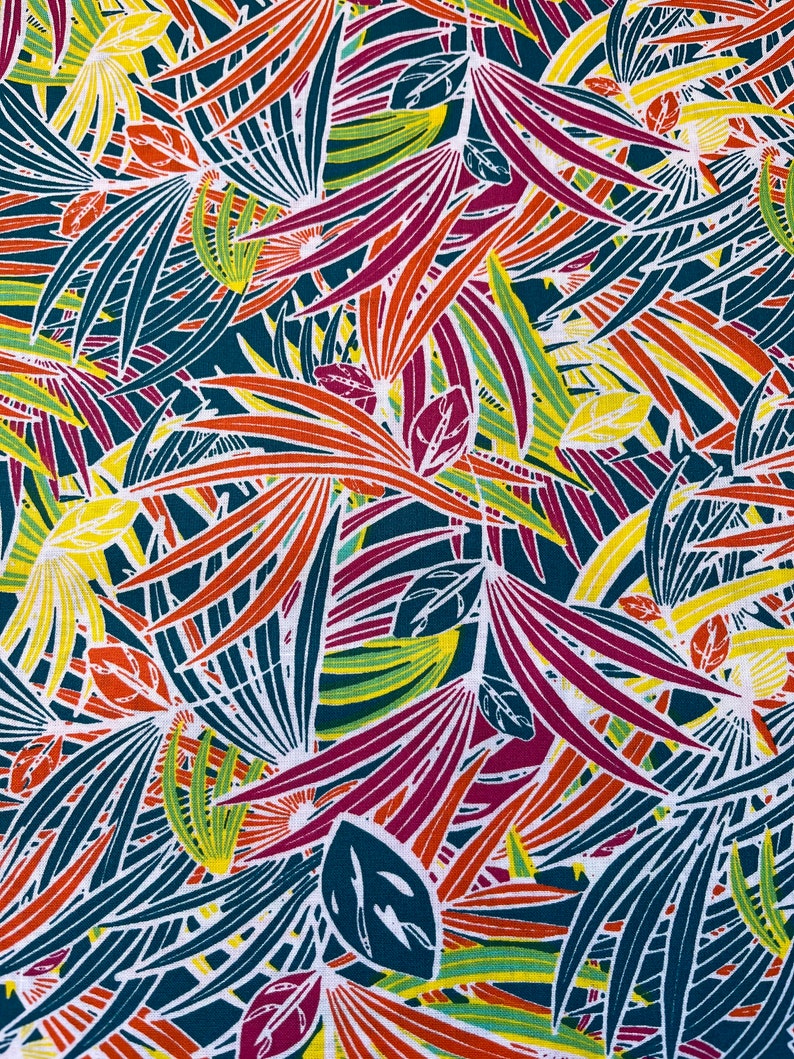 Rainbow Fern Summer Fabric - Etsy
