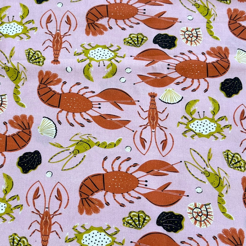 Lobster Print Fabric - Etsy