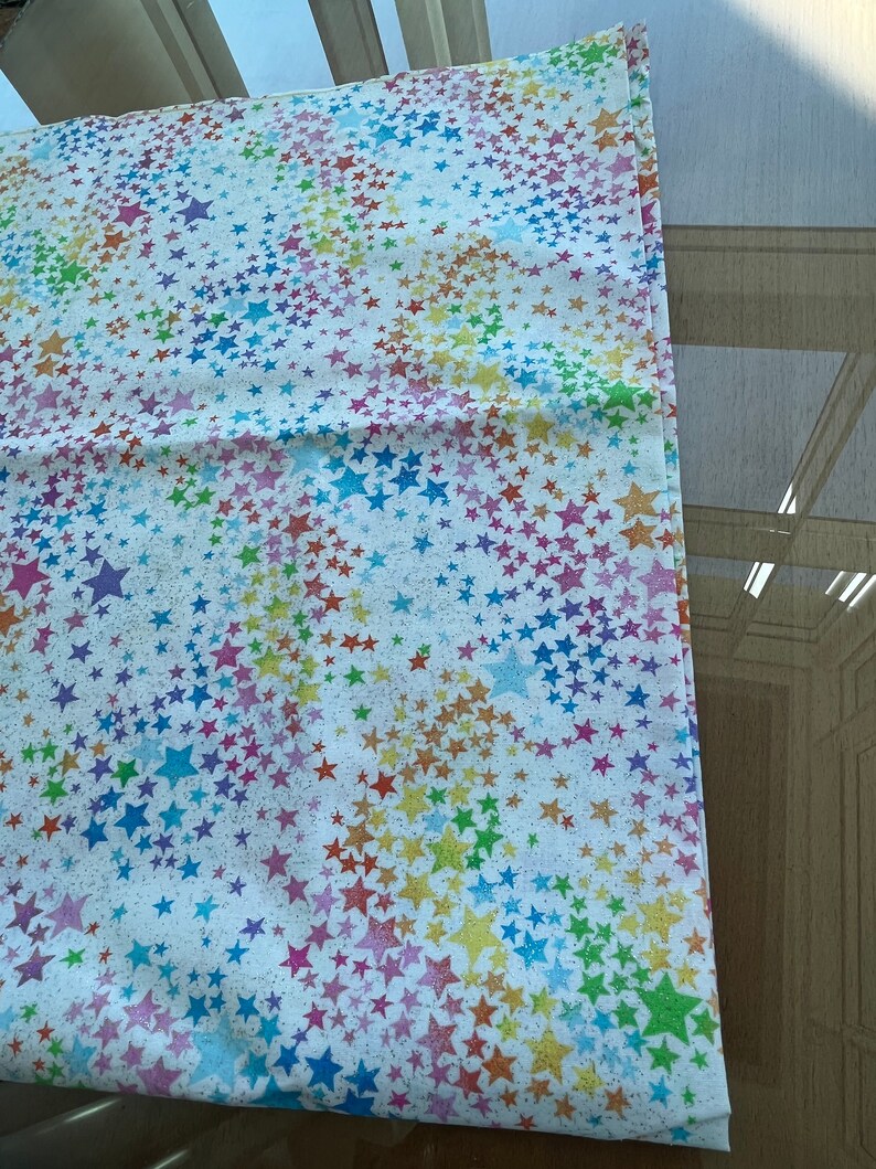 Pastel Rainbow Stars Fabric - Etsy
