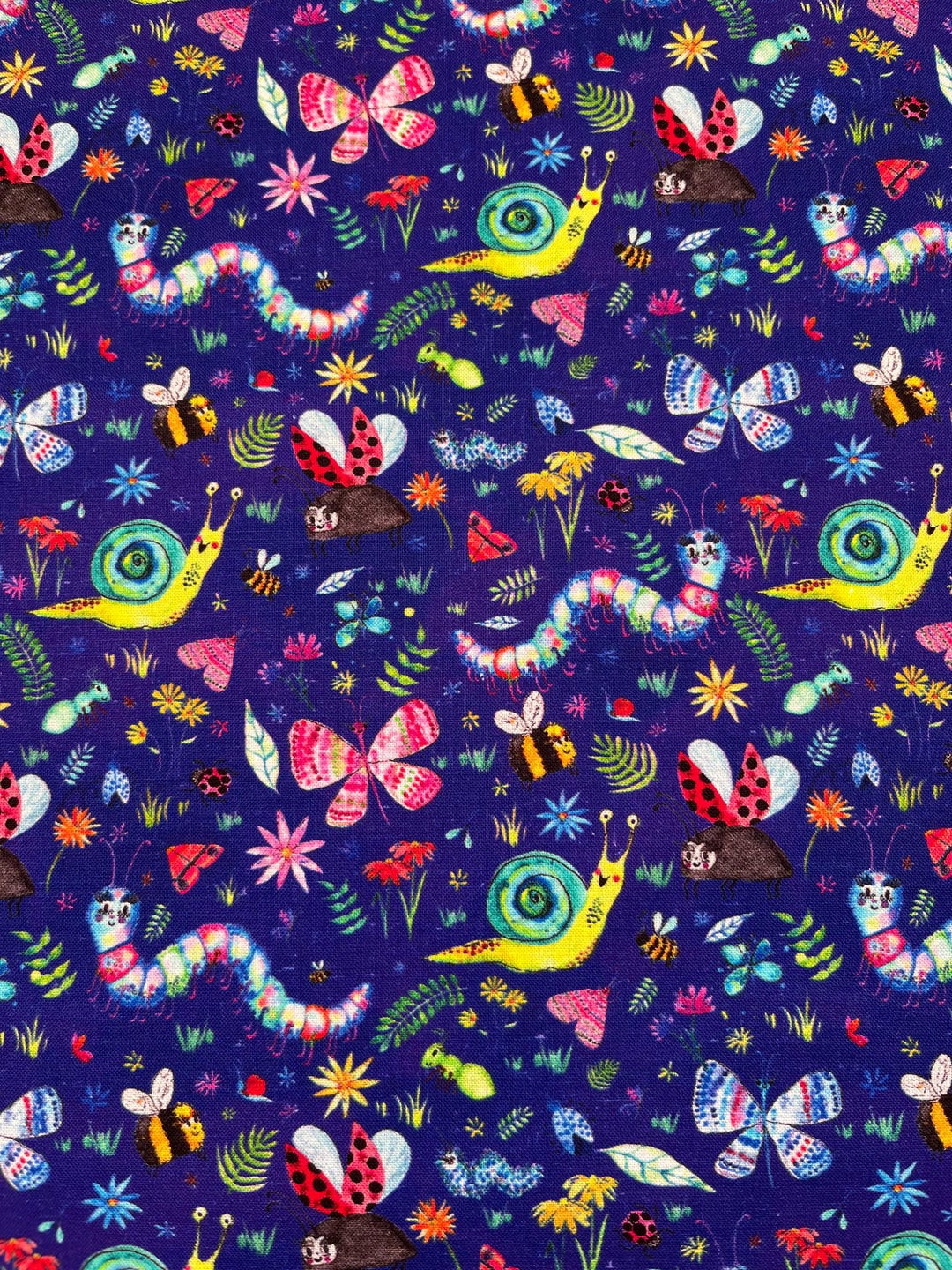 Purple Bugs Fabric - Etsy