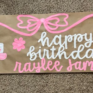 Hand Painted Custom Party Banner- Painted Banner- Paper Banner ...