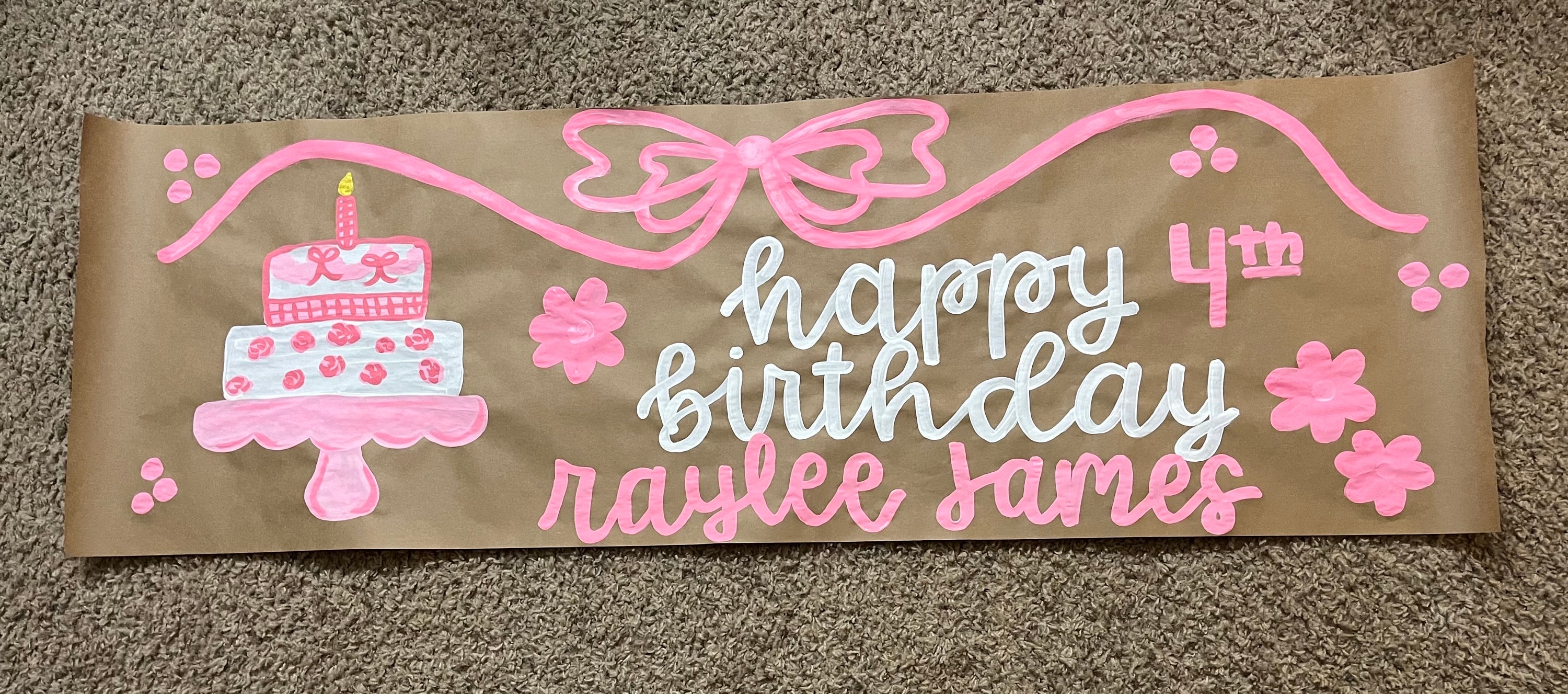 Hand Painted Custom Party Banner Painted Banner Paper Banner Birthday ...