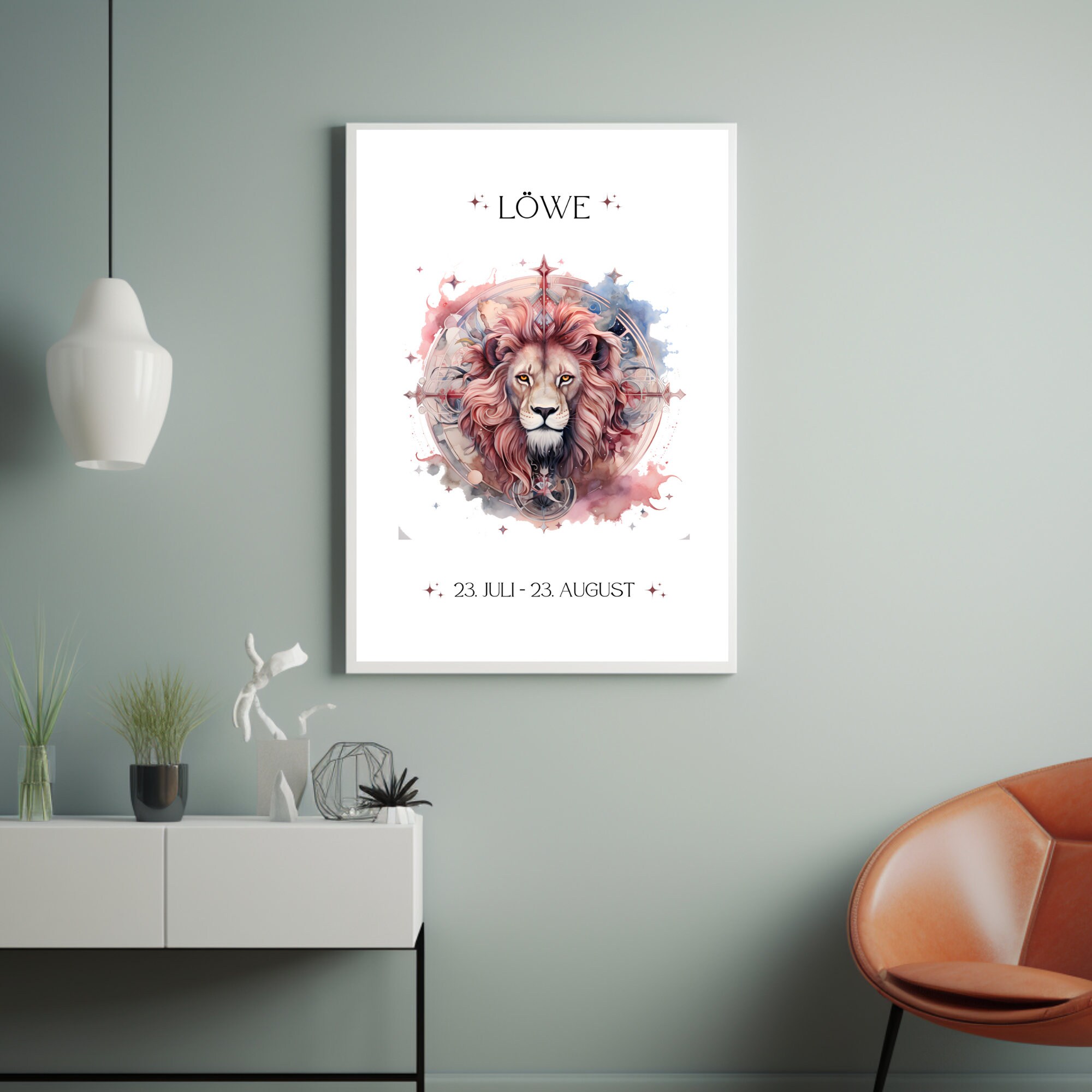 Poster Zodiac Sign Leo Illustration Birthday Gift Poster - Etsy