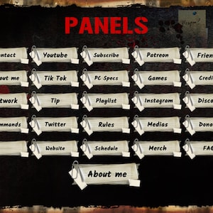 Horror Stream Overlay Package: Red Room Twitch Theme (digital Download ...
