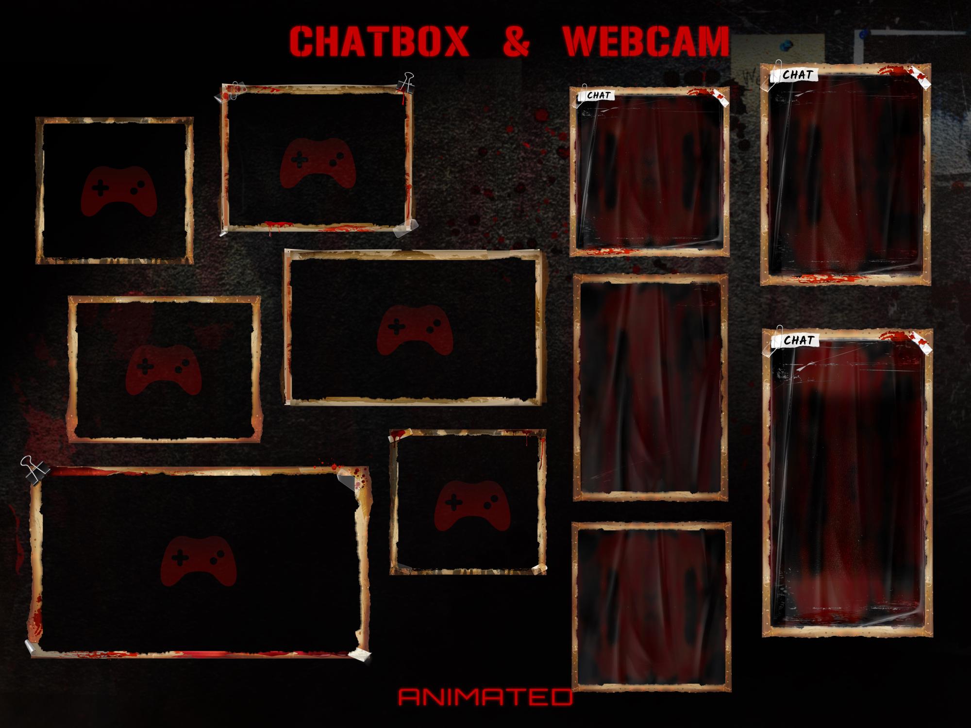 Horror Stream Overlay Package: Red Room Twitch Theme (digital Download ...