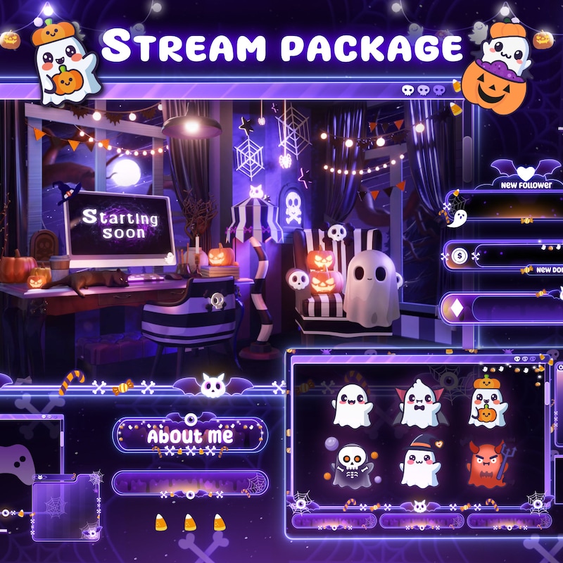 Halloween Twitch Overlay - Etsy