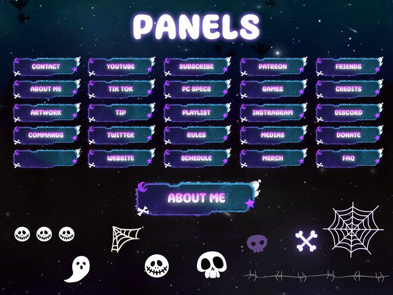 Halloween Stream Overlay Package: Spooky Cozy Room, Twitch Overlay ...