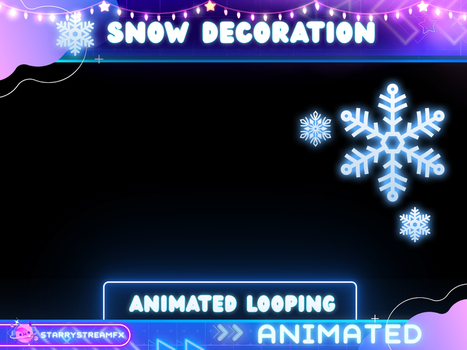 Stream Overlay Animated Christmas Snow Falling Christmas Stream Winter ...