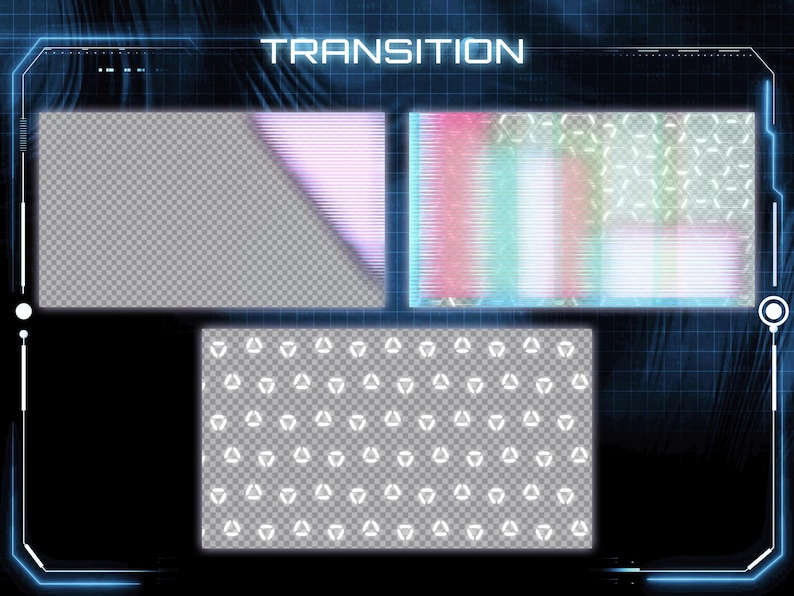 Y2K Neon Stream Overlay Package: Animated Twitch Screens (digital ...