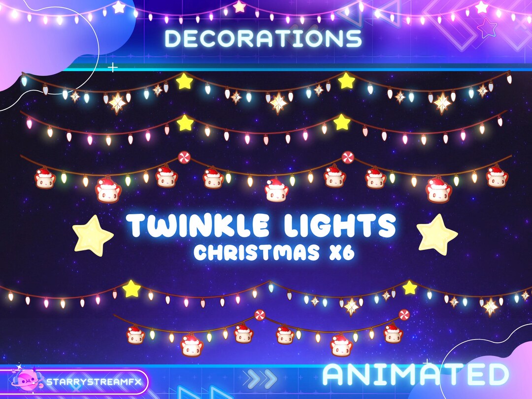 Animated Christmas Twinkle Lights Stream Overlay (WEBM) - Etsy