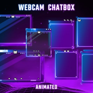 Lofi Neon Cat Stream Overlay Package - Animated Twitch Screens - Etsy
