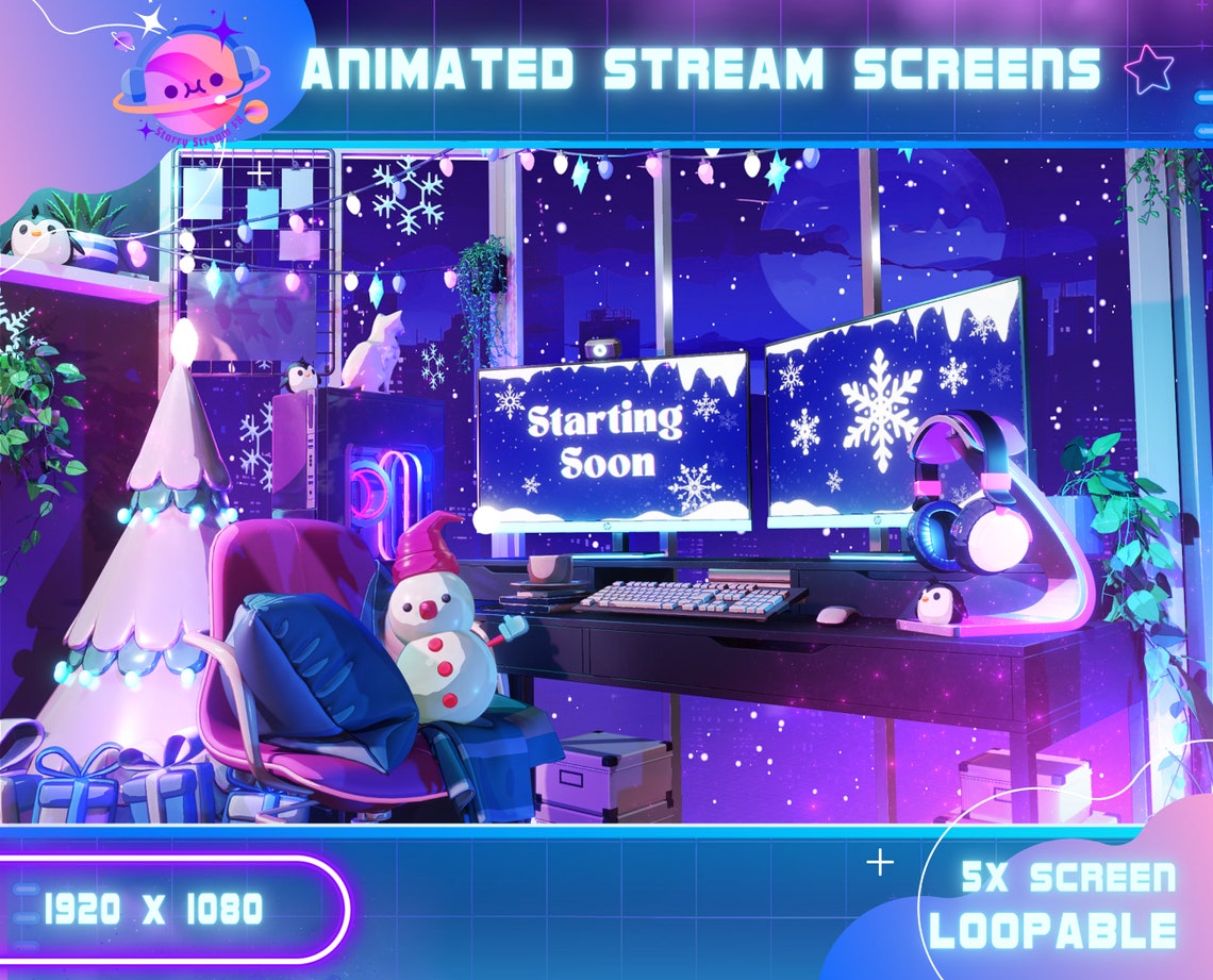 Animated Background Twitch Stream Screens Twitch Loading - Etsy Canada