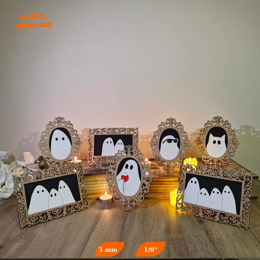 Ghost Frames: Halloween Laser Cut SVG, DXF (digital Download) - Etsy