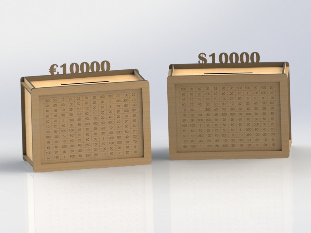 12 Piecetarget Piggy Banks Money Box SVG Laser Cut File Laser Svg ...