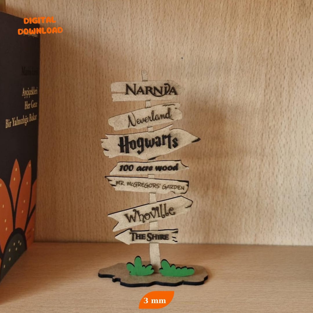 Literary Places Signpost Laser Cut File SVG (digital Download) - Etsy