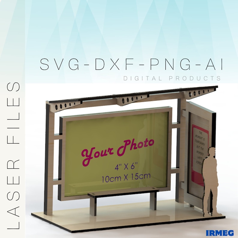 Bus Stop Photo Frame Svg-dxf-png Laser Cut and Engraving File for Wood ...