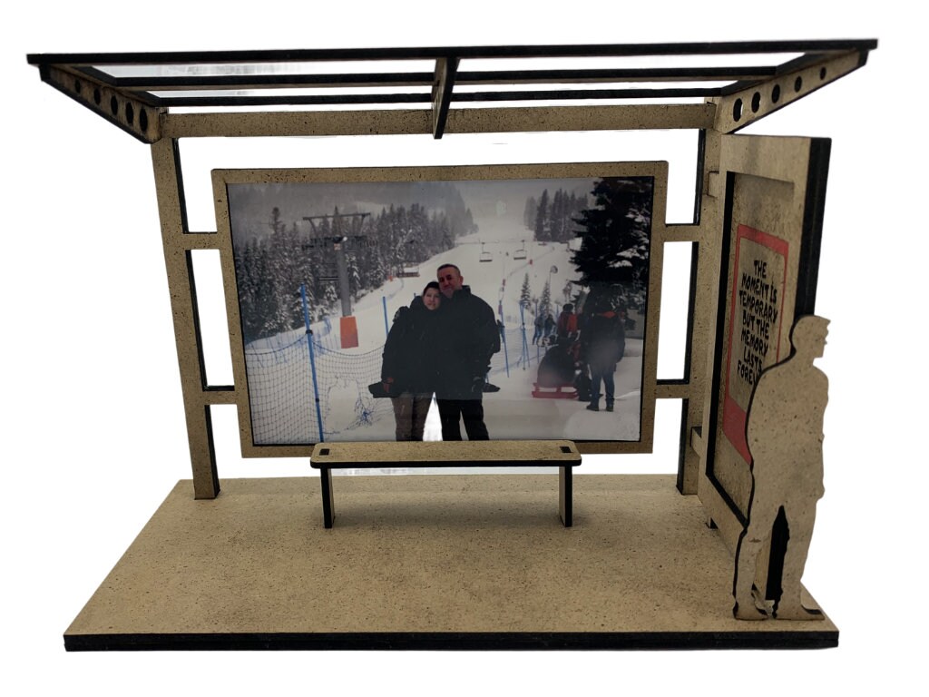 Bus Stop Photo Frame Svg-dxf-png Laser Cut and Engraving File for Wood ...