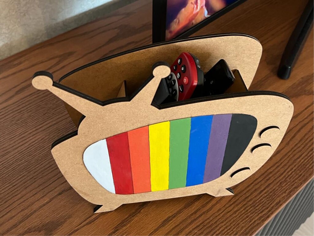 Laser Cut Remote Control Stand Remote Holder Remote Control Holder ...