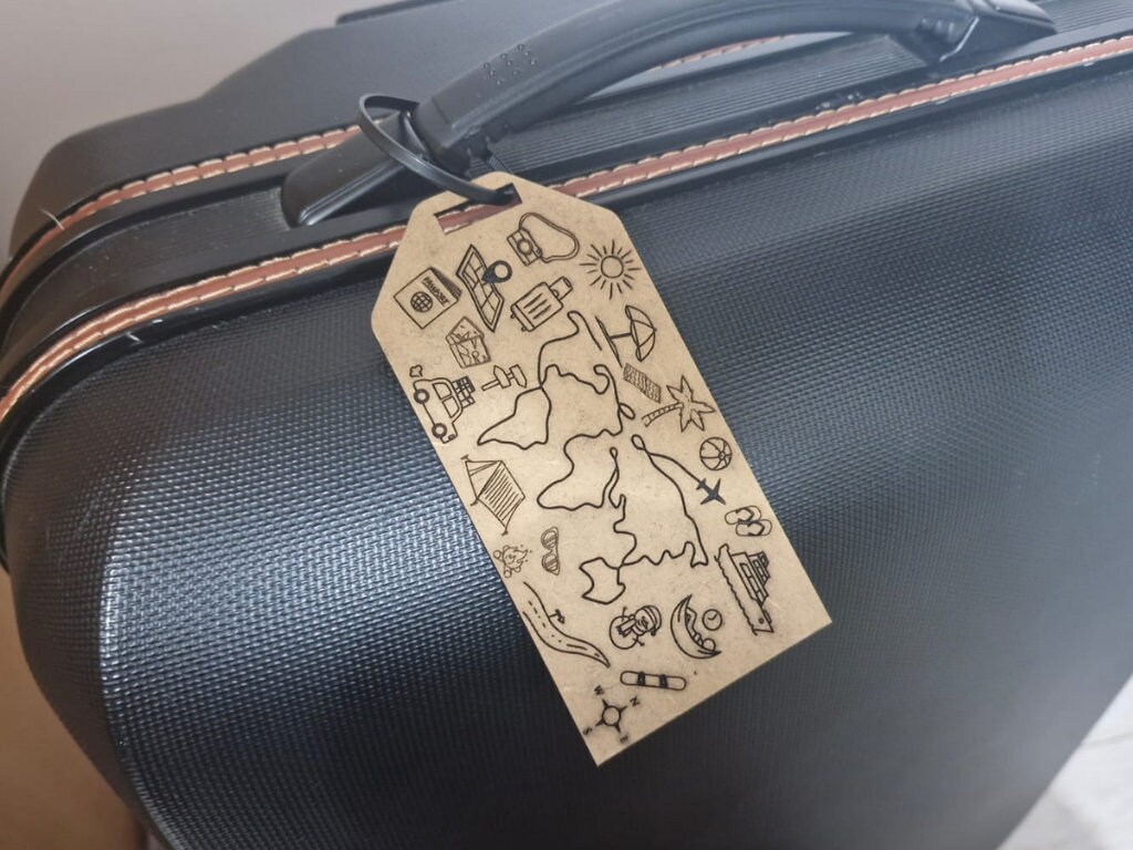 Wooden Luggage Tag SVG: Laser Cut Travel Tag File (digital Download) - Etsy