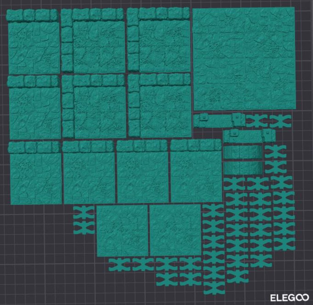 40x40 Modular Dungeon Room, Design by Fat Dragon Games, Dungeon Terrain ...