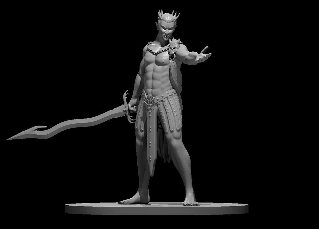 Graz'zt, Large Demon, Tabletop RPG Miniature - Dnd, 5e, Pathfinder - Etsy