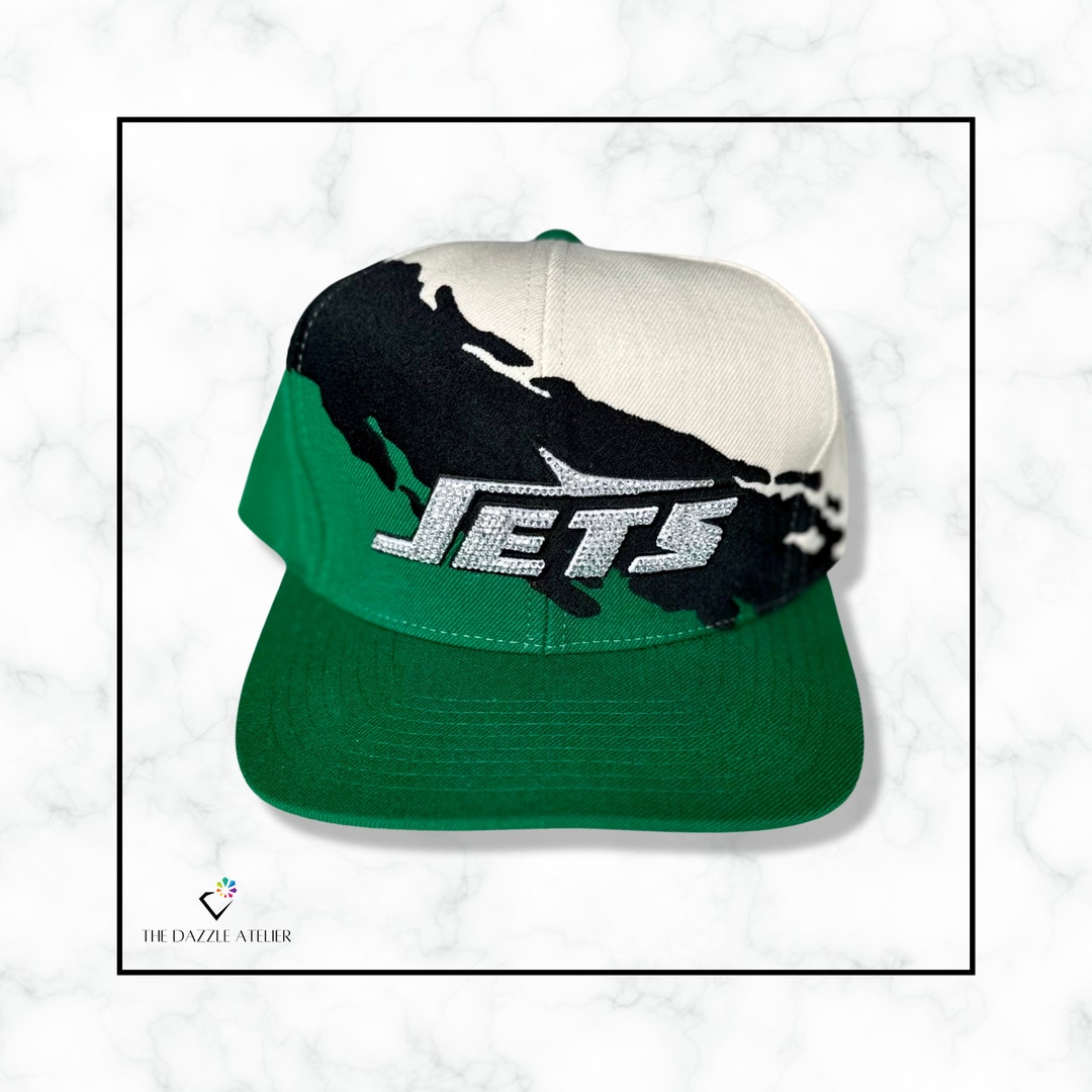 NY Jets Bedazzled Snapback Hat: Mitchell & Ness Rhinestone Bling - Etsy