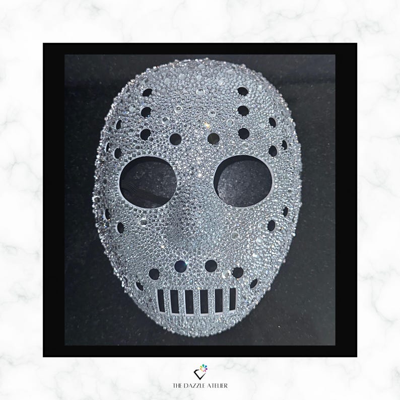 Bedazzled Kids Jason Mask: Rhinestone Hockey Mask, Handmade - Etsy