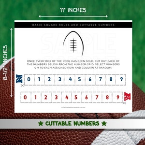 Football Boxes Game | Football Super Squares | Football Pool Game ...