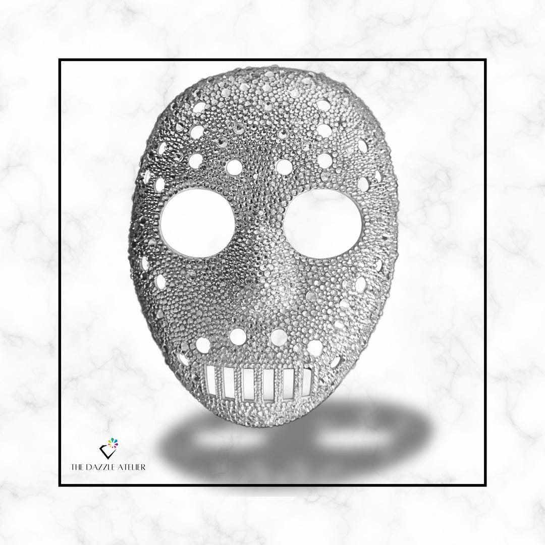 Bedazzled Kids Jason Mask: Rhinestone Hockey Mask, Handmade - Etsy