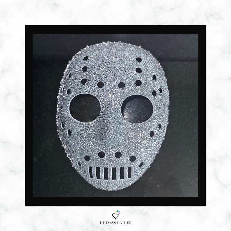 Bedazzled Kids Jason Mask: Rhinestone Hockey Mask, Handmade - Etsy