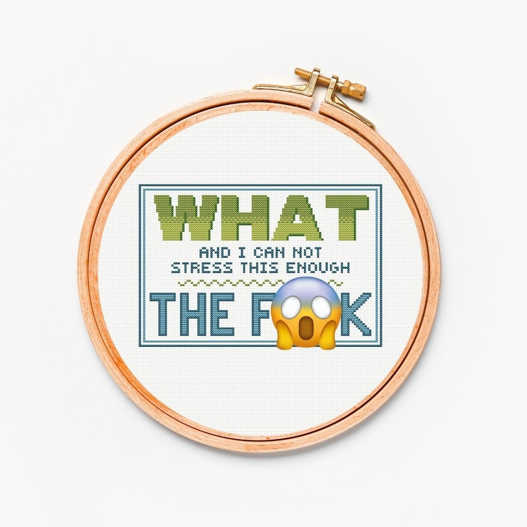WTF Sweary Cross Stitch Pattern Pdf Instant Download, Cussing - Etsy