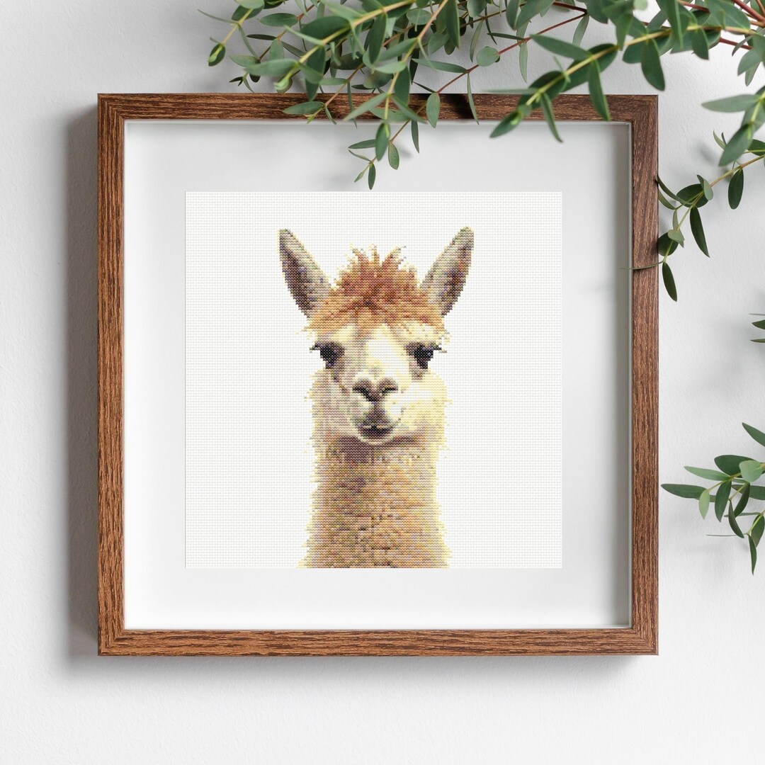 Llama Del Rey Portrait Cross Stitch Pattern Downloadable PDF - Etsy