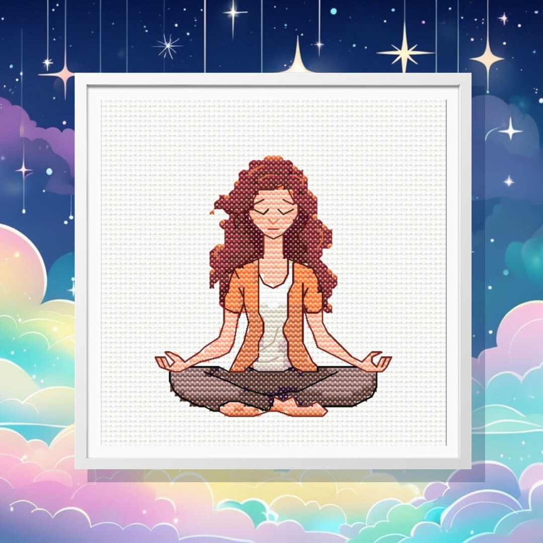 Mindfulness Practice Cross Stitch Chart - Etsy
