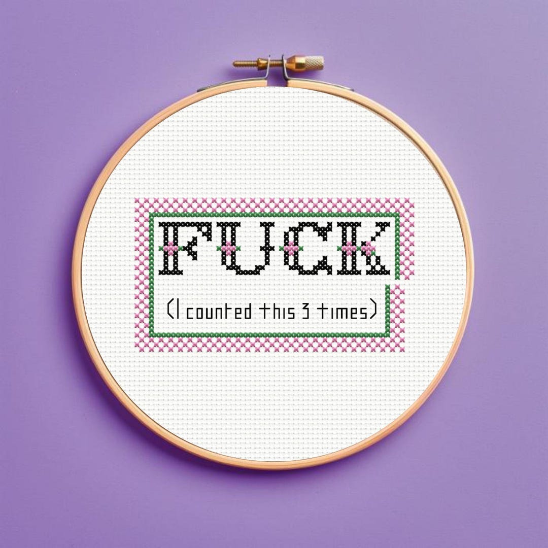 Miscount Counted Cross Stitch Pattern, Intentional Mistakes, Oops, - Etsy