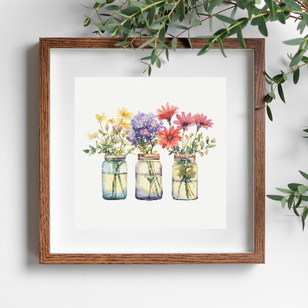 Wildflower Jars Cross Stitch Pattern | Pattern Keeper Cross Stitch ...