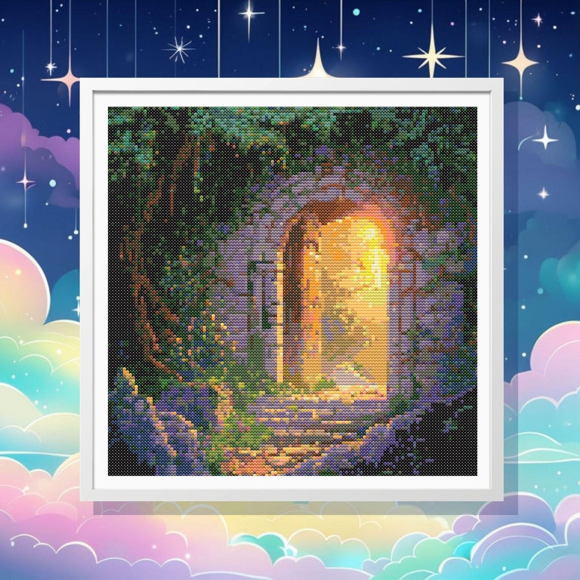 Enchanting Magical Doorway Full Coverage Cross Stitching Pattern With ...