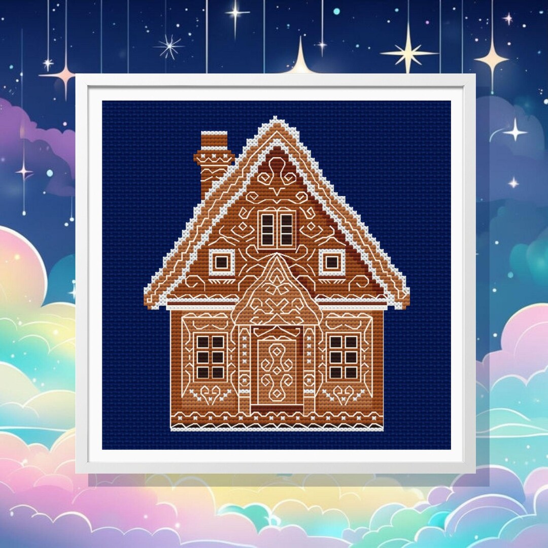 Gingerbread Delight Cross Stitch Pattern - Holiday Season Stitchery - Etsy