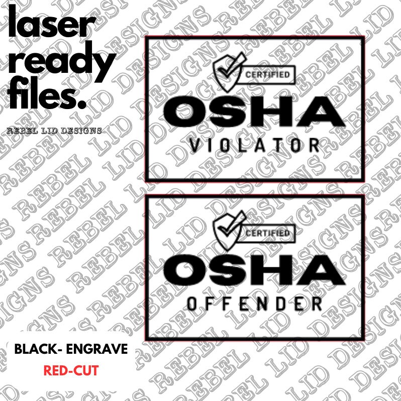 Digital File* Rectangle OSHA Offender/violator Hat Patch File *DIGITAL ...