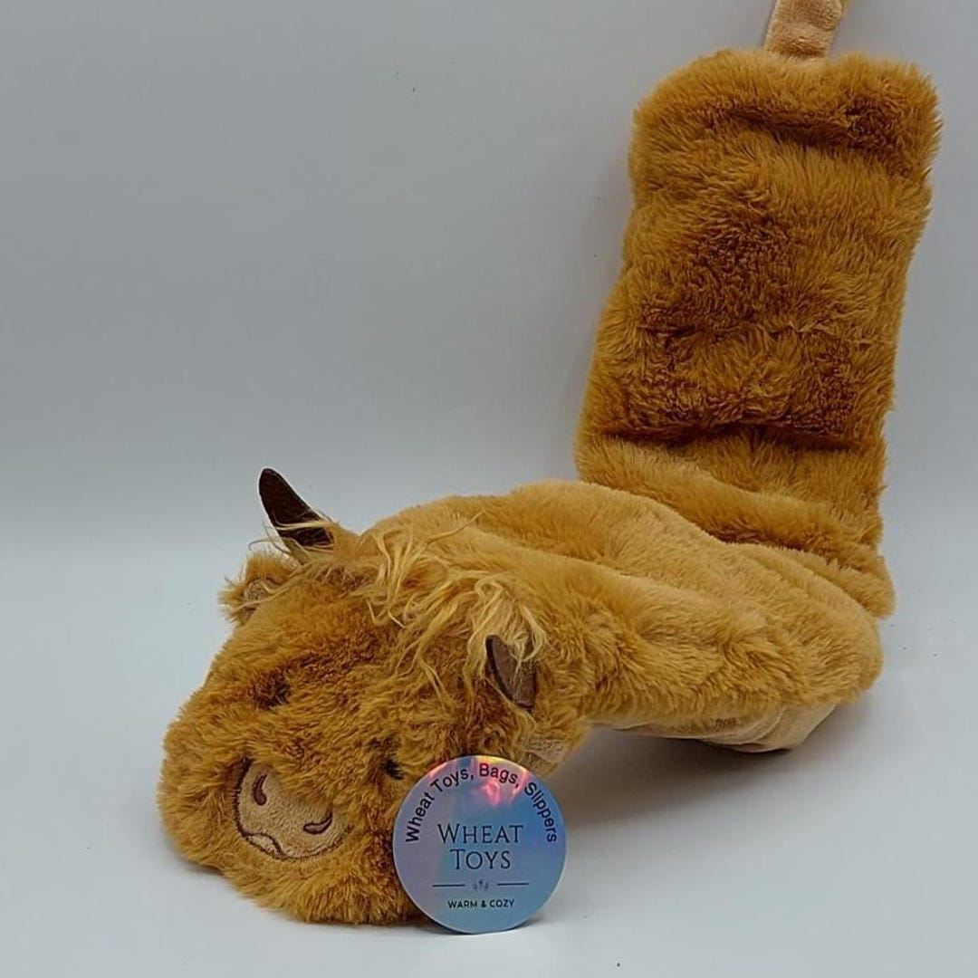Neck Wrap Hairy Cow Heatable Warmer, Wheat & Lavender Soft Plush Warm ...
