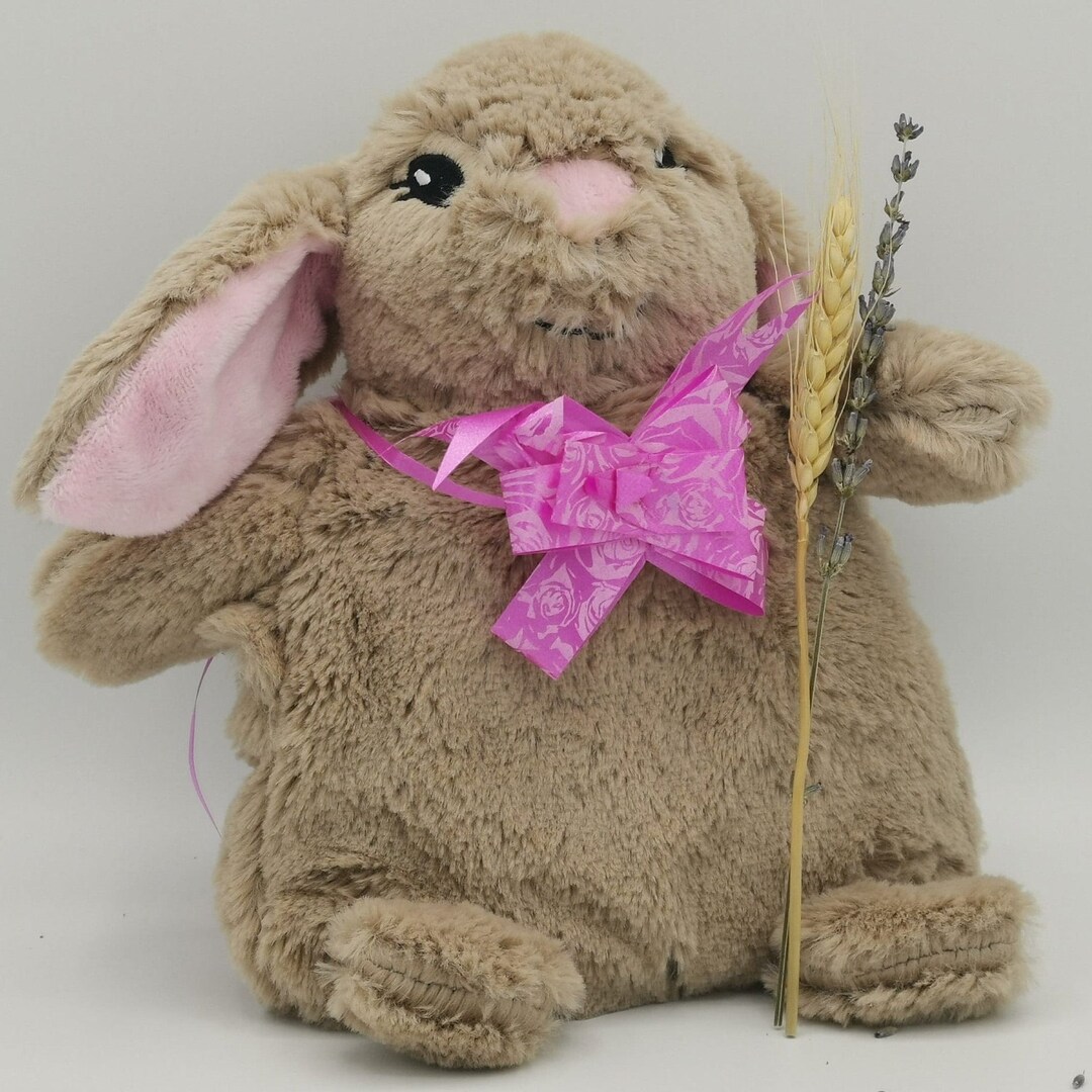 Heatable Brown Bunny, Microwavable Soft Plush Teddy Bear Toys, Wheat ...