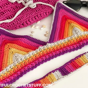 Crochet Popsicles Bikini PDF Pattern: Crochet Swimsuit Pattern, Crochet ...