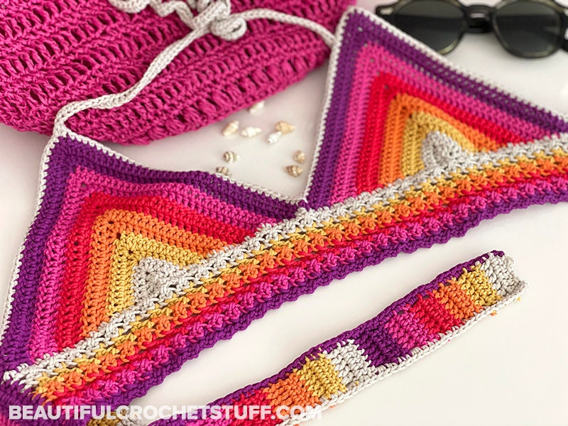 Crochet Popsicles Bikini PDF Pattern: Crochet Swimsuit Pattern, Crochet ...
