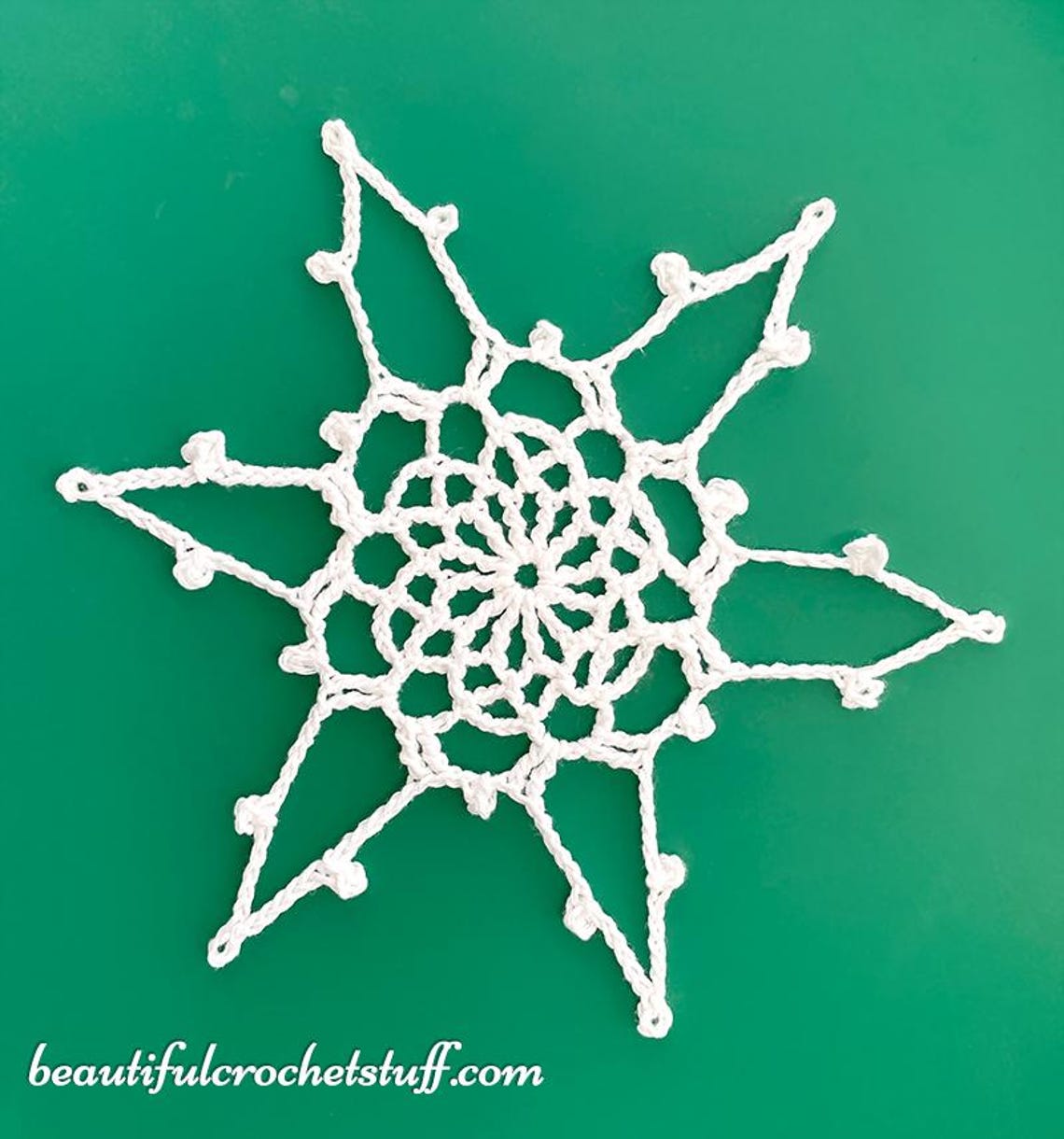 Lace Snowflakes Set PDF Crochet Pattern: Cotton Yarn Christmas Decor - Etsy